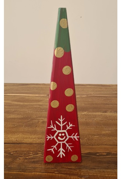 Kırmızı Kapı Ahşap Yılbaşı Süsü Kırmızı Kapı Ahşap Yılbaşı Süsü