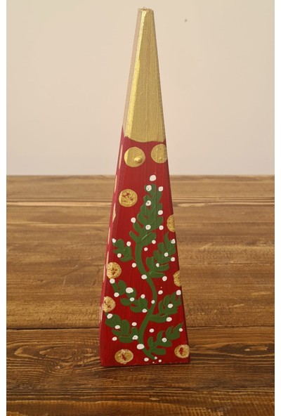 Kırmızı Kapı Ahşap Yılbaşı Süsü Kırmızı Kapı Ahşap Yılbaşı Süsü