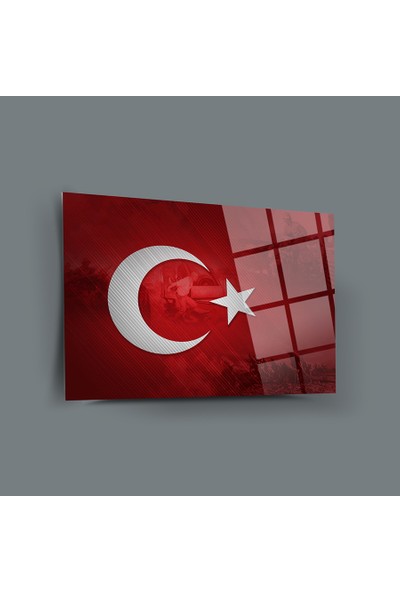 Srd Concept Türk Bayrağı 3 Cam Tablo-Bayrak Tablo