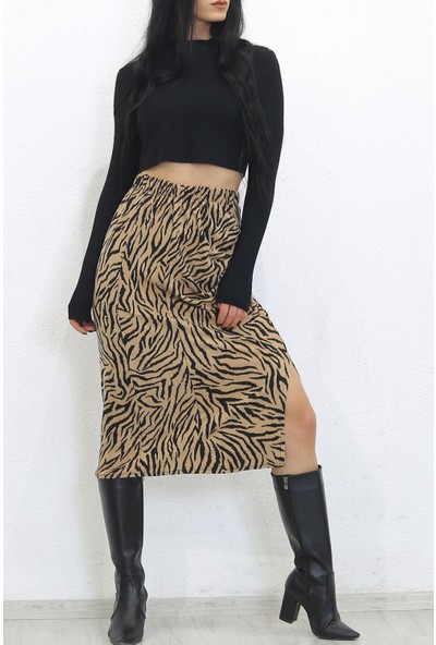 İsun Store Nubuk Etek Sütlükahve - 5185.1234.