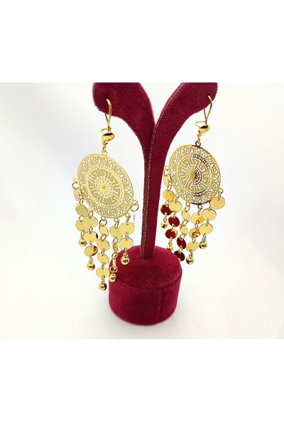 Liva 22 Ayar Altın Kaplama Zirkon Küpe