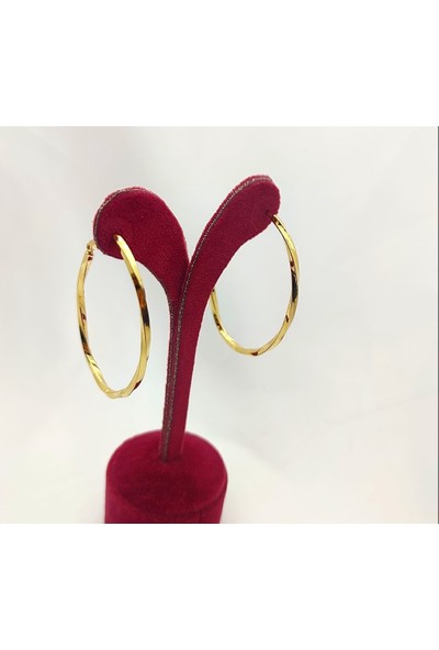 Liva 22 Ayar Altın Kaplama Zirkon Küpe