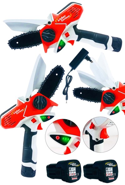 Lieber German Teknoloji 58 Volt 8 Amper Dijital Göstergeli Çift Akülü Mini Dal Budama Testeresi Portatif Bıçkı Lieber German Teknoloji 58 Volt 8 Amper Dijital Göstergeli Çift Akülü Mini Dal Budama Testeresi Portatif Bıçkı