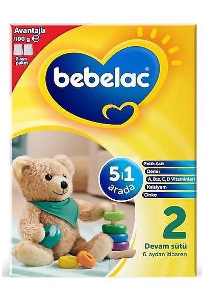 Bebelac 2 Devam Sütü 800 gr 6-9 Ay Bebelac 2 Devam Sütü 800 gr 6-9 Ay