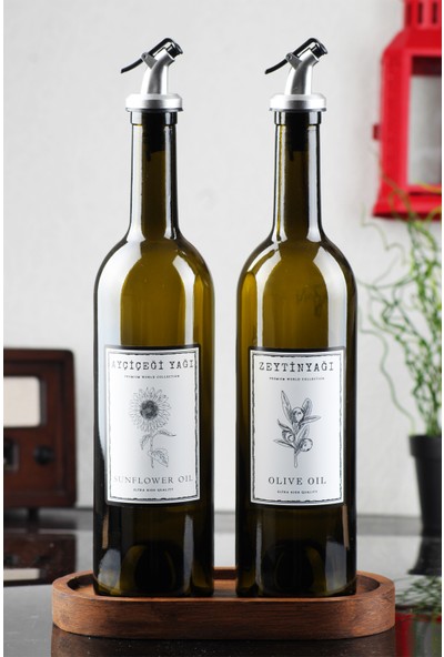 İncili Home Marasca Ahşap Stantlı 2'li 750 ml Zeytinyağı Sıvıyağ Şişesi Yağdanlık Yağlık İncili Home Marasca Ahşap Stantlı 2'li 750 ml Zeytinyağı Sıvıyağ Şişesi Yağdanlık Yağlık
