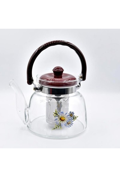 Ateşe Dayanıklı Süzgeçli Üstten Saplı Lüx Cam Demlik 600ML Ateşe Dayanıklı Süzgeçli Üstten Saplı Lüx Cam Demlik 600ML