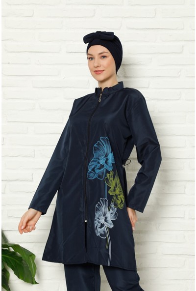 Akbeniz Tam Tesettür Çiçek Baskılı Mayo 31010 Akbeniz Tam Tesettür Çiçek Baskılı Mayo 31010