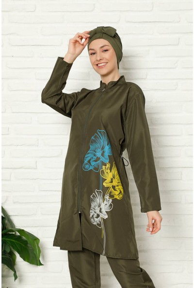 Akbeniz Tam Tesettür Çiçek Baskılı Mayo 31011