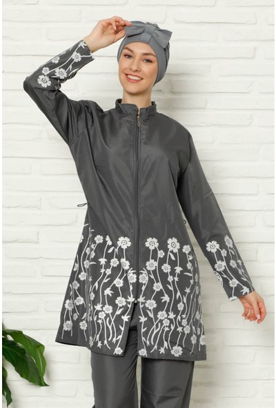 Akbeniz Tam Tesettür Çiçek Baskılı Mayo 31026