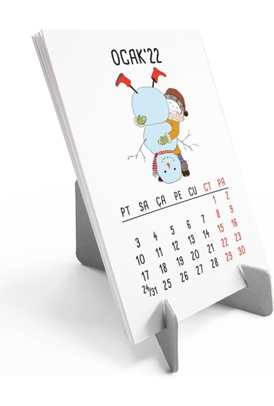 Dört Mevsim Konsept 2022 Takvim Sevimli Kız Masa Takvimi Gri Dört Mevsim Konsept 2022 Takvim Sevimli Kız Masa Takvimi Gri