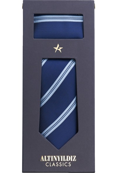 Altınyıldız Classics Desenli Nano Kravat-Mendil Set