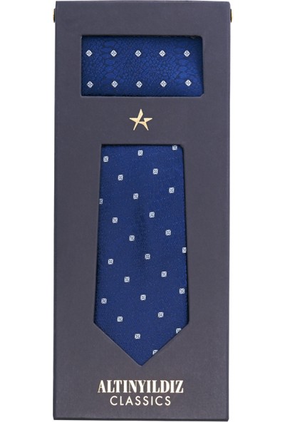 Altınyıldız Classics Desenli Nano Kravat-Mendil Set