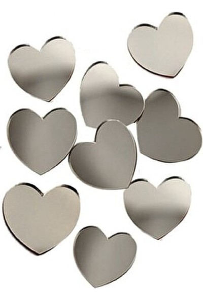 Dipak Gümüş Kalpli Aynalı Yapışkanlı Pleksi 3,5 cm / 3 Adet Dipak Gümüş Kalpli Aynalı Yapışkanlı Pleksi 3,5 cm / 3 Adet