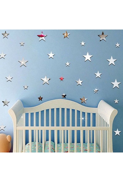 Dipak Gümüş Renk Yıldız Şekil Aynalı Pleksi Yapışkanlı Sticker 4 cm / 3 Adet Dipak Gümüş Renk Yıldız Şekil Aynalı Pleksi Yapışkanlı Sticker 4 cm / 3 Adet