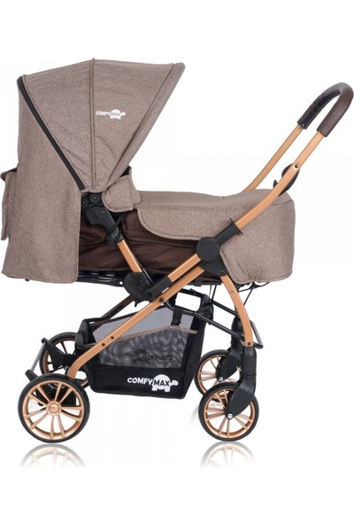 Comfymax Çift Yönlü Bebek Arabası - Wood Brown