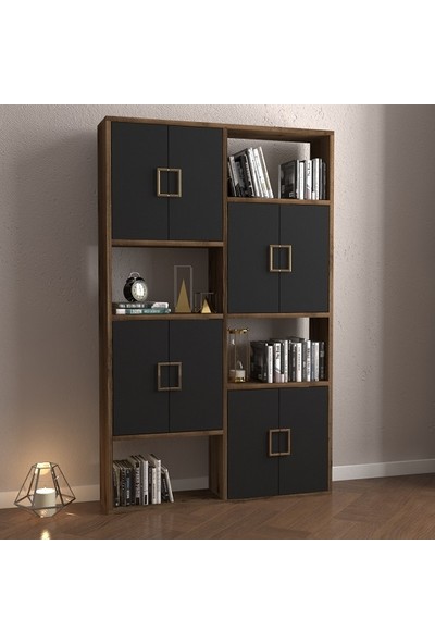 BMdekor Kitaplık Dunga Siyah Lidya