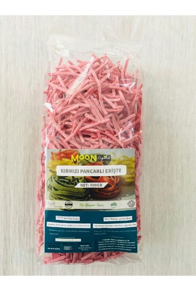 Moon Organik Kırmızı Pancarlı Erişte / Red Beet Noodles Moon Organik Kırmızı Pancarlı Erişte / Red Beet Noodles