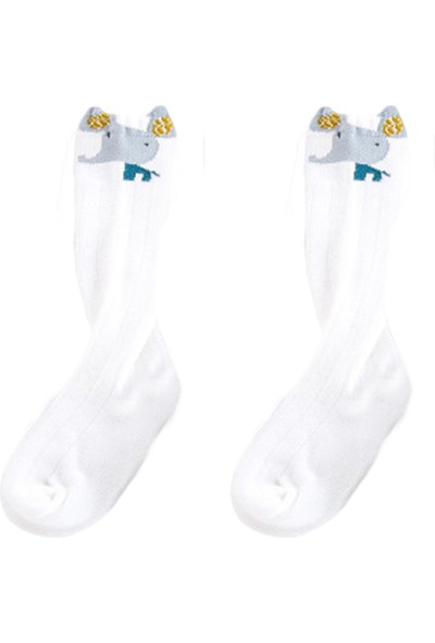 Bebek Bebek Kız Erkek Sevimli Karikatür Hayvan Baskı Diz Boyu Çorap Uzun Çorap