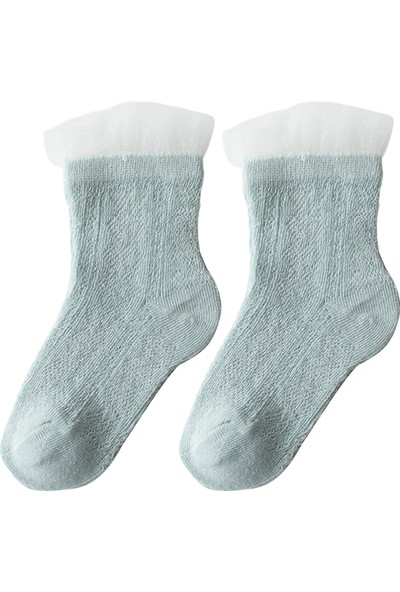 1 Çift Dayanıklı Toddlers Çorap Yüksek Esneklik Cilt Dostu Ince Çocuk Kız Ev Için Çorap Çorap
