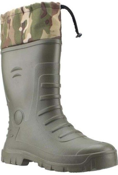 Gezer Yeşil Çizme Haki Kauçuk Termal Çoraplı 41 No