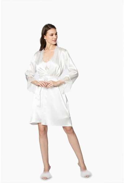 Pierre Cardin Saten Altılı Çeyiz Seti 6040 Ekru