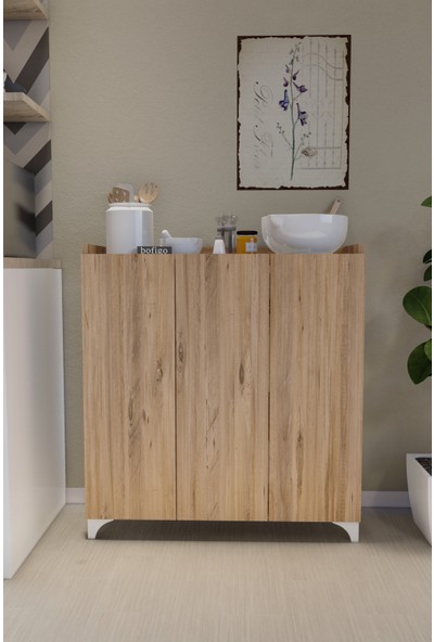 Bofigo 3 Kapaklı Çok Amaçlı Dolap Çok Amaçlı Mutfak Dolabı Banyo Dolabı Ayakkabılık Çam Bofigo 3 Kapaklı Çok Amaçlı Dolap Çok Amaçlı Mutfak Dolabı Banyo Dolabı Ayakkabılık Çam