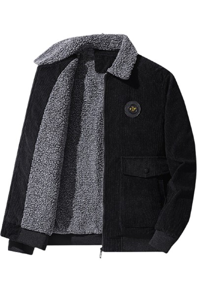 Gemdeck Erkek Günlük Kadife Ceket Kalın Sherpa Astarlı Polar Zip Ceket Ceket (Yurt Dışından) Gemdeck Erkek Günlük Kadife Ceket Kalın Sherpa Astarlı Polar Zip Ceket Ceket (Yurt Dışından)