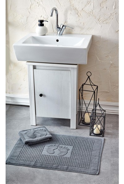 Tekstil Sepeti 2'Li Ayak Havlusu Gri