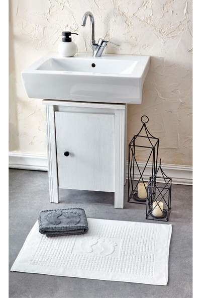 Tekstil Sepeti 2'Li Ayak Havlusu Krem & Gri Tekstil Sepeti 2'Li Ayak Havlusu Krem & Gri