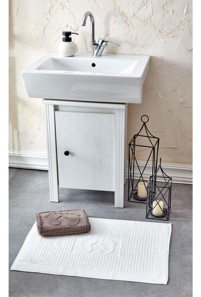 Tekstil Sepeti 2'Li Ayak Havlusu Krem & Kahve Tekstil Sepeti 2'Li Ayak Havlusu Krem & Kahve