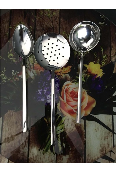 Doğuş Mutfak 3 Parça Servis Seti Kepçe Takımı 304 Kalite 3 ml Doğuş Mutfak 3 Parça Servis Seti Kepçe Takımı 304 Kalite 3 ml