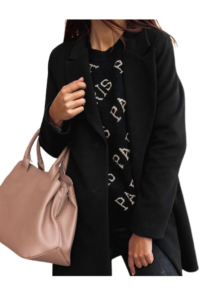 Premium Coat Turn-Down Yaka Uzun Kollu Ofis Için Çok Renkli Sonbahar Palto Premium Coat Turn-Down Yaka Uzun Kollu Ofis Için Çok Renkli Sonbahar Palto