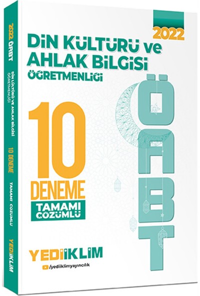 Yediiklim Yayınları 2022 Öabt Din Kültürü ve Ahlak Bilgisi Öğretmenliği Tamamı Çözümlü 10 Deneme Yediiklim Yayınları 2022 Öabt Din Kültürü ve Ahlak Bilgisi Öğretmenliği Tamamı Çözümlü 10 Deneme
