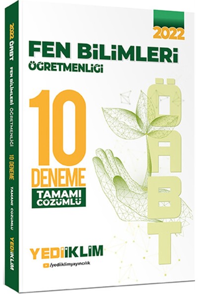 Yediiklim Yayınları 2022 Öabt Fen Bilimleri Öğretmenliği Tamamı Çözümlü 10 Deneme
