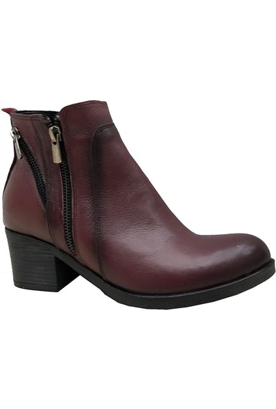 Köşker Efendi Hakiki Deri Topuklu Kadın Bot Scv 513