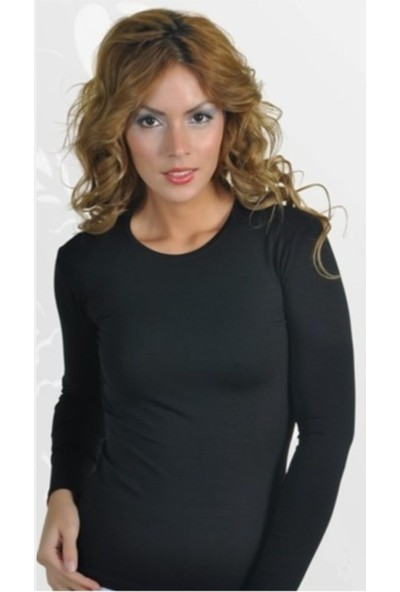 Morpink Kadın Bisiklet Yaka Uzun Kollu Badi