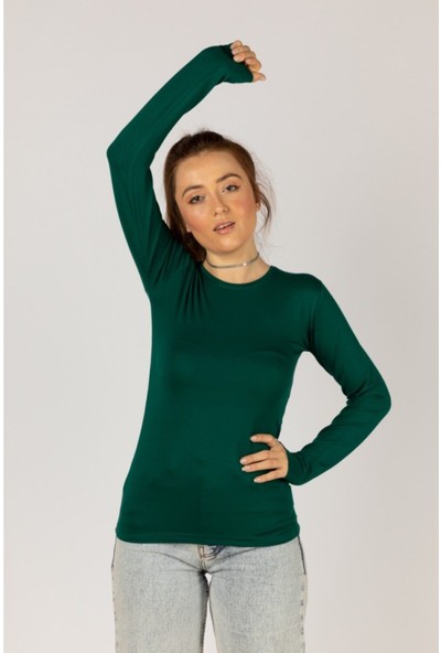 ECE Kadın Bisiklet Yaka Uzun Kollu Badi