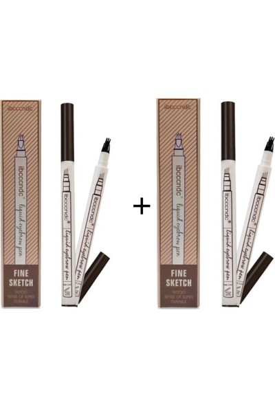 Fine Sketch Fine Kalıcı ( Mikroblading ) Kaş Kalemi ( Kahverengi ) x 2