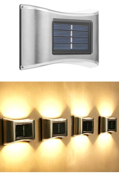 Technosmart 2ADET 6ledli Modern Solar Duvar Lamba Dekorasyon Aydınlatma Metal Aplik Güneş Enerji Technosmart 2ADET 6ledli Modern Solar Duvar Lamba Dekorasyon Aydınlatma Metal Aplik Güneş Enerji