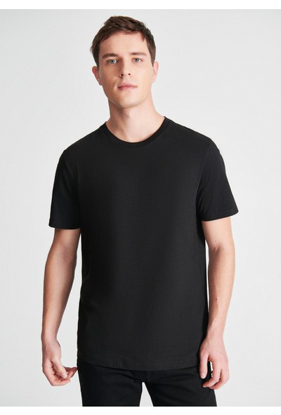 Mavi Erkek Doğa Dostu Siyah Basic Tişört 066483-900