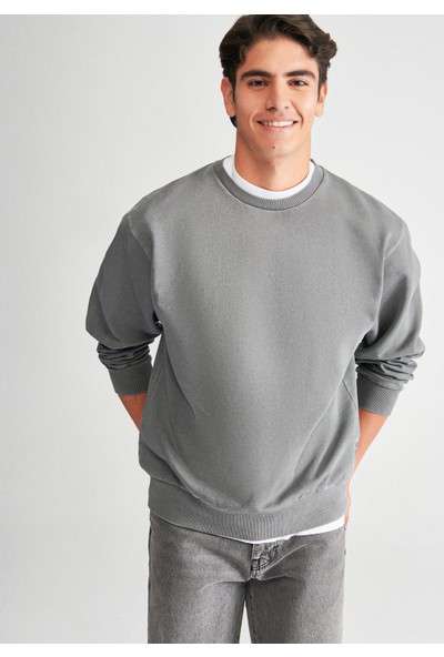 Mavi Erkek Bisiklet Yaka Yeşil Sweatshirt 0610063-70132