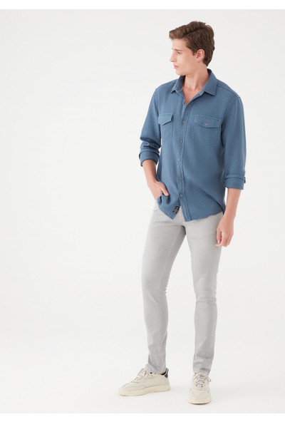 Mavi James Gri Gabardin Pantolon