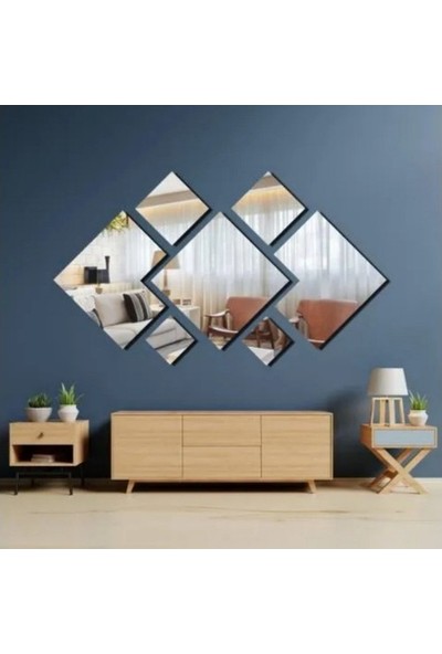 dekoralife Kare Karışık Pleksi Ayna (Kendinden Yapışlanlı)