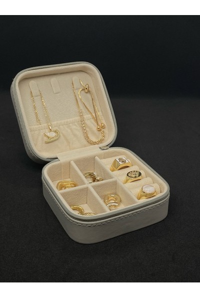 Dawla Gri Takı Çantası Takı Kutusu