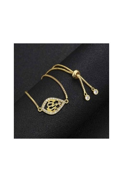 Haziran Pırlanta Görünümlü Allah Yazılı Asansörlü Bileklik