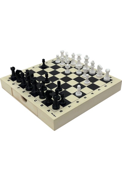 Gaga Wood Ahşap Çekmeceli Satranç Takımı