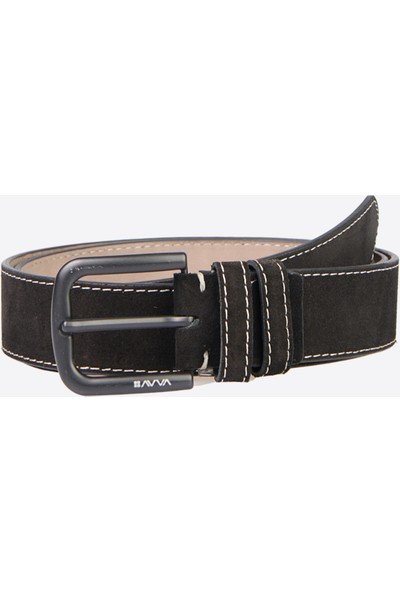 Avva Erkek Siyah Süet Deri Kemer A12Y9312