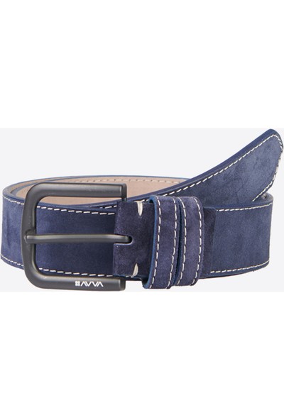 Avva Erkek Lacivert Süet Deri Kemer A12Y9312