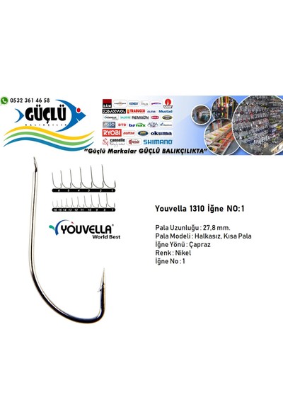 Youvella 1310 Çapraz Nickel Olta Iğnesi Farklı Numaralar Youvella 1310 Çapraz Nickel Olta Iğnesi Farklı Numaralar