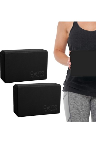 Gymo Pro Series Yoga Blok Siyah 2'li Set